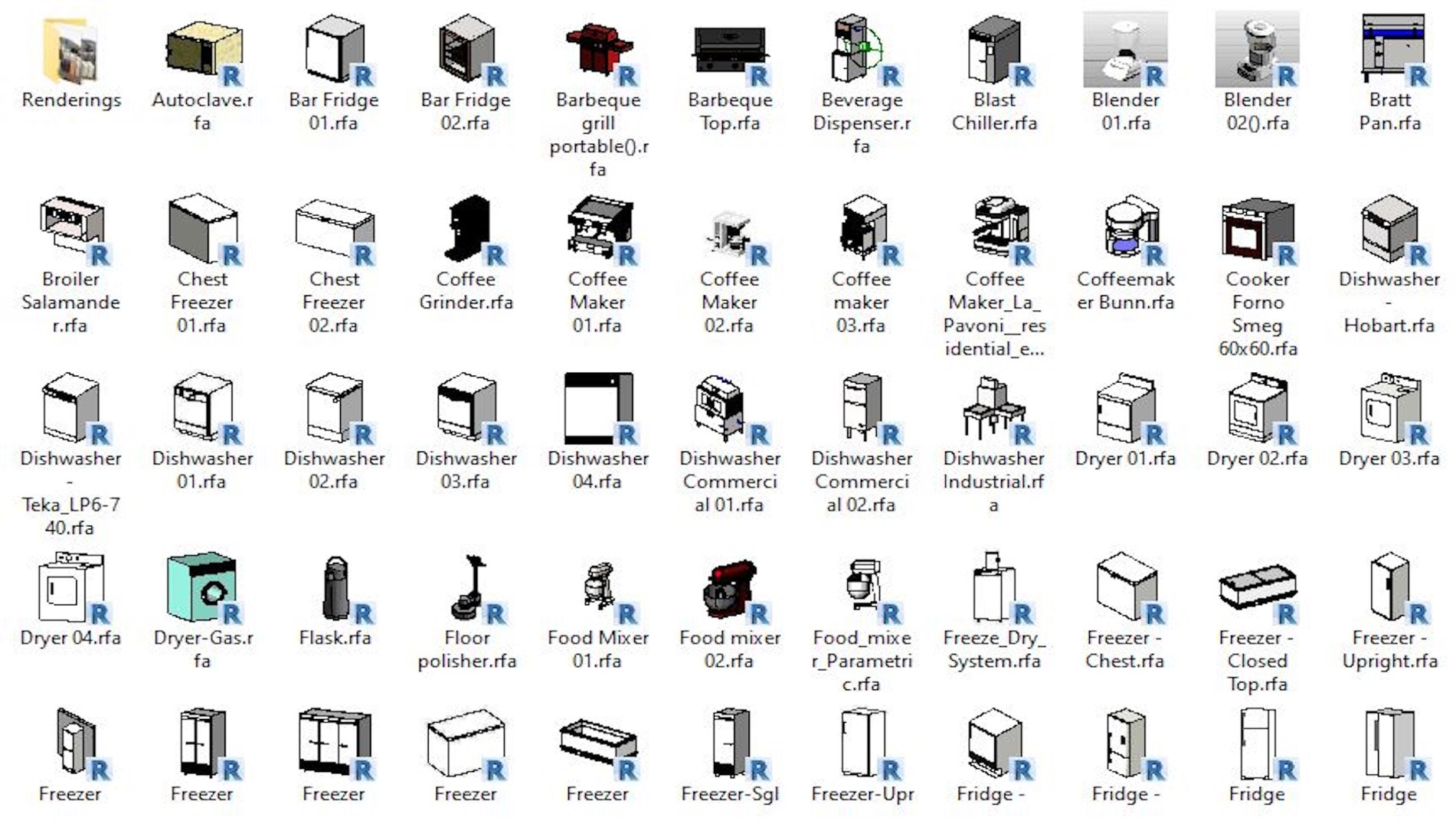 253 Parametric Kitchen And Home Appliances High Quality Revit Family ...