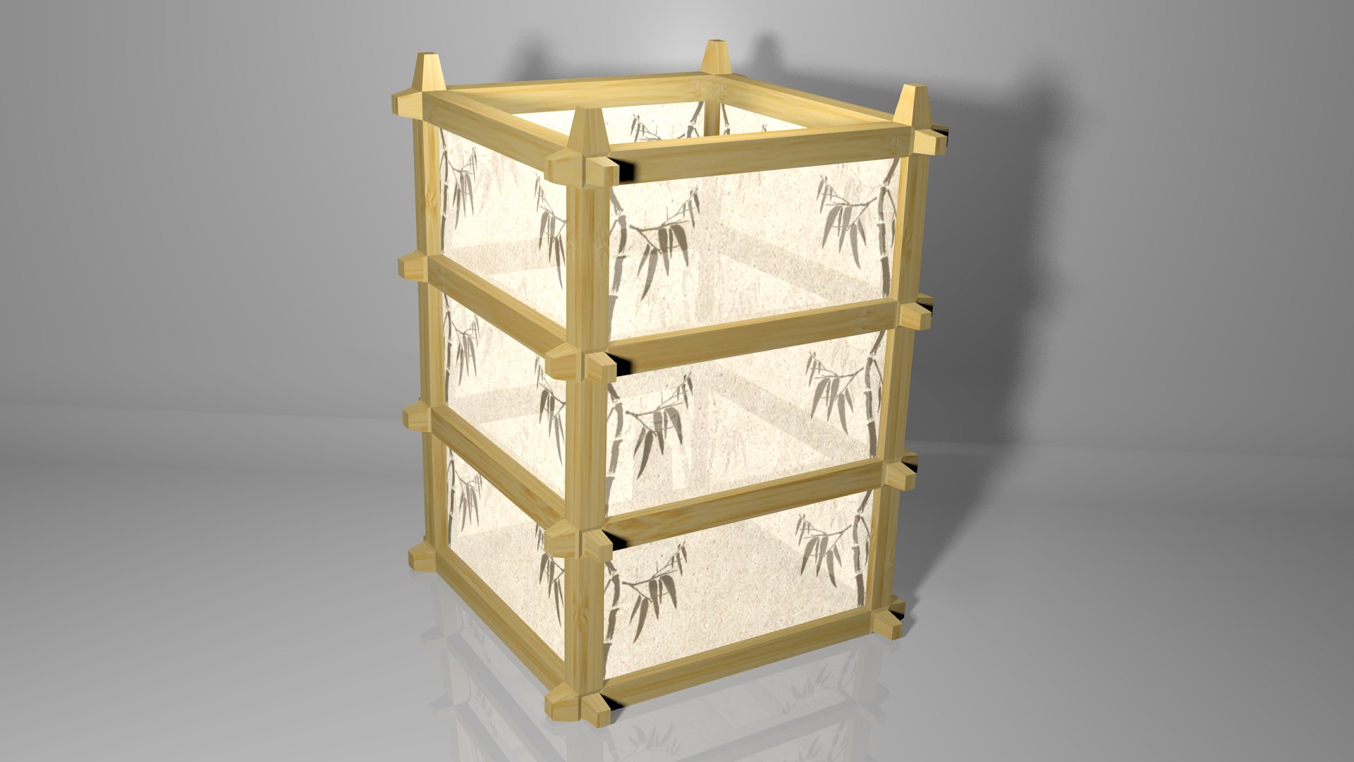 3d oriental lantern candle light model