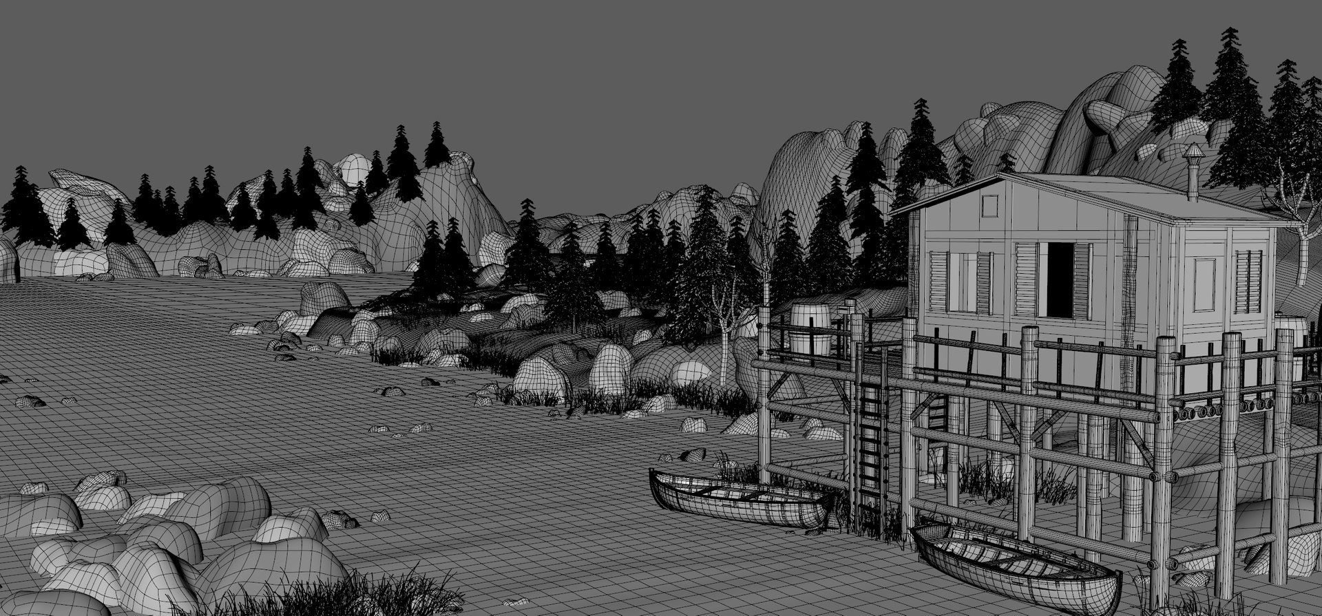 3D Landscape Environment Lake Model - TurboSquid 1259177