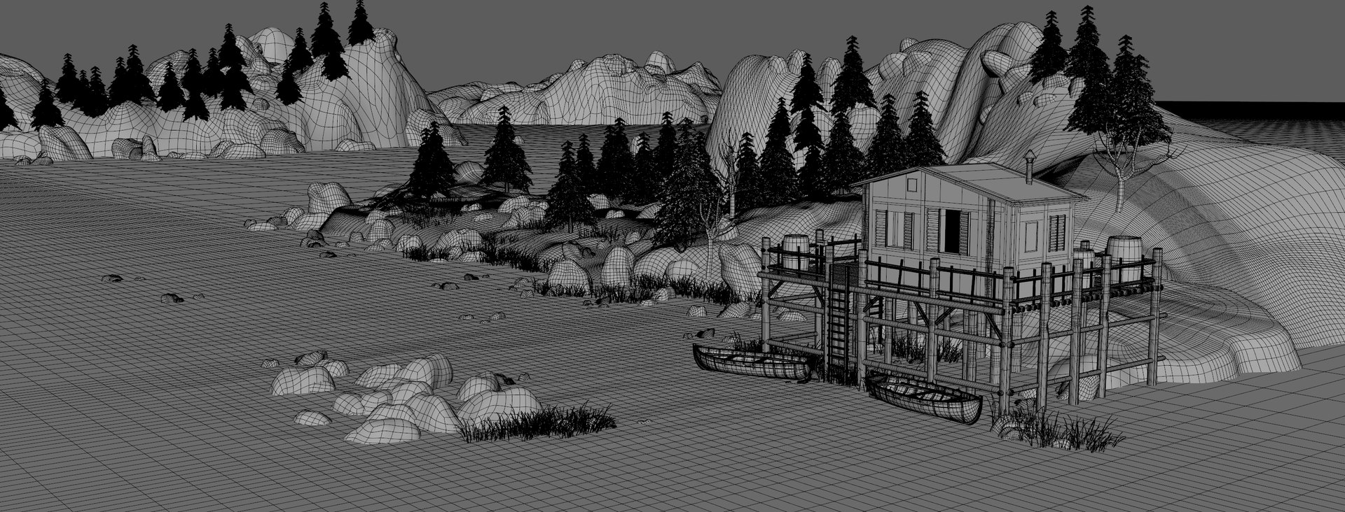 3D Landscape Environment Lake Model - TurboSquid 1259177