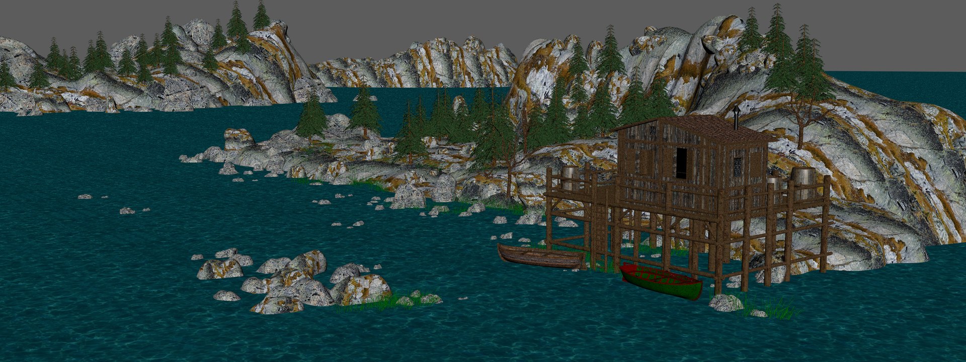 3D Landscape Environment Lake Model - TurboSquid 1259177