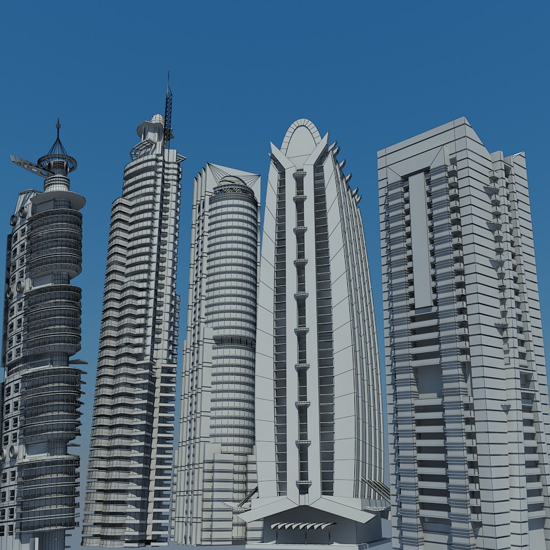 buildings 3d obj