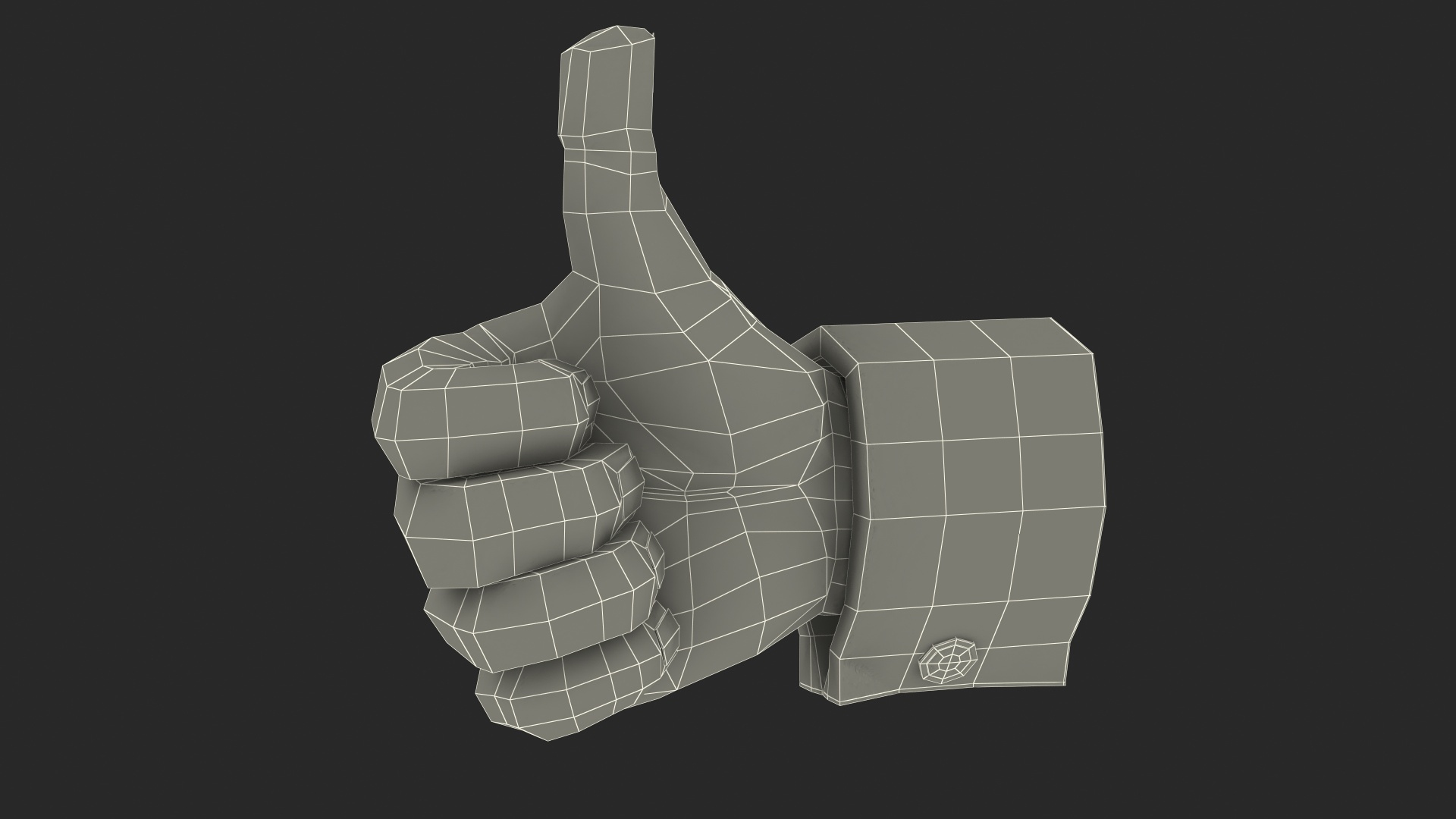 3D Cartoon Man Hand Thumbs-up Model - TurboSquid 1516125