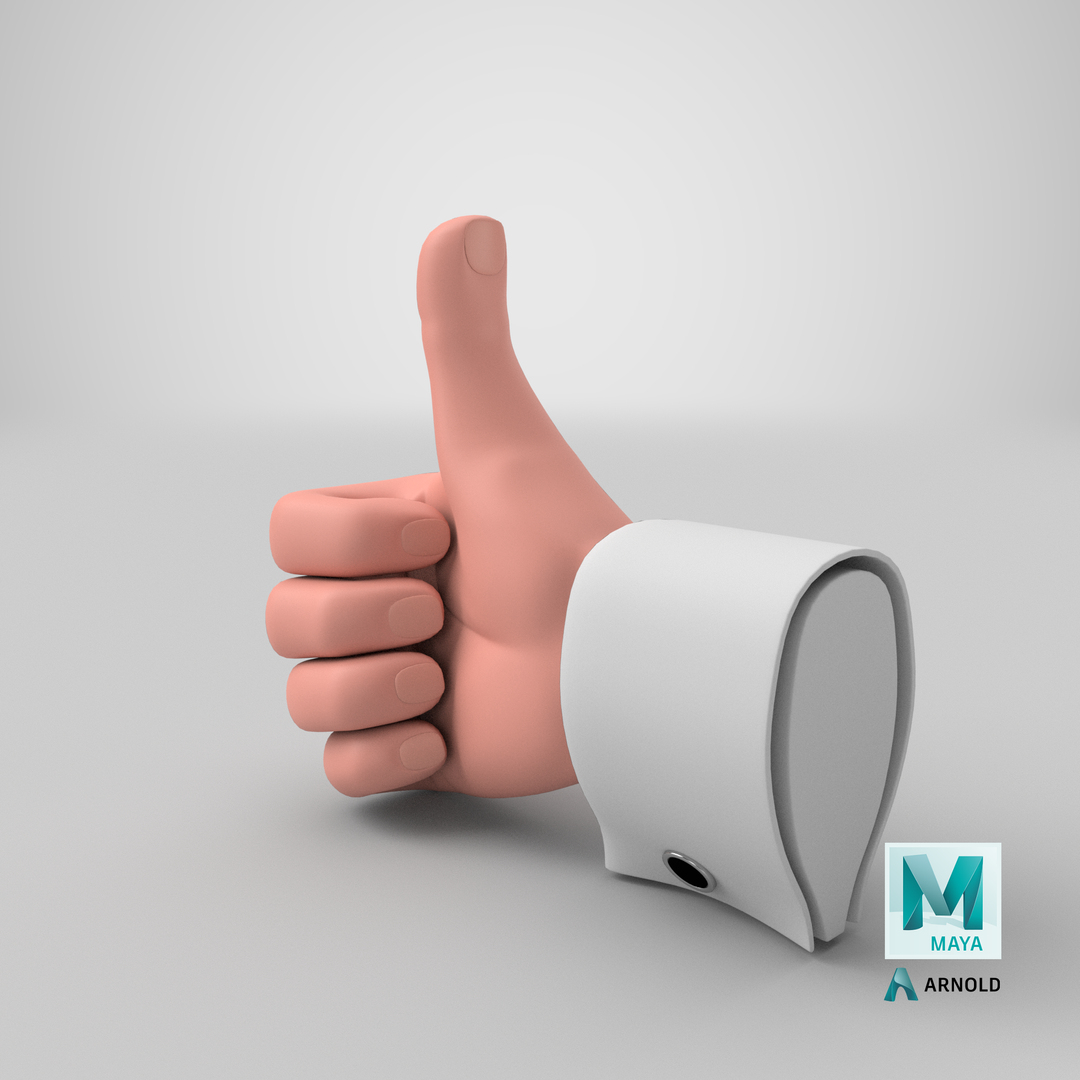 3D cartoon man hand thumbs-up model - TurboSquid 1516125