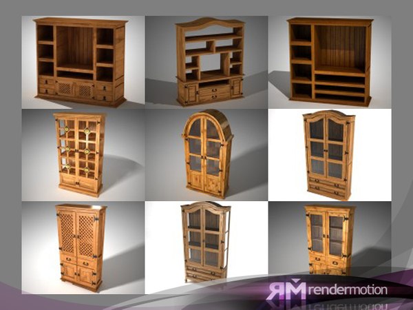 rustic furniture d4 3d max