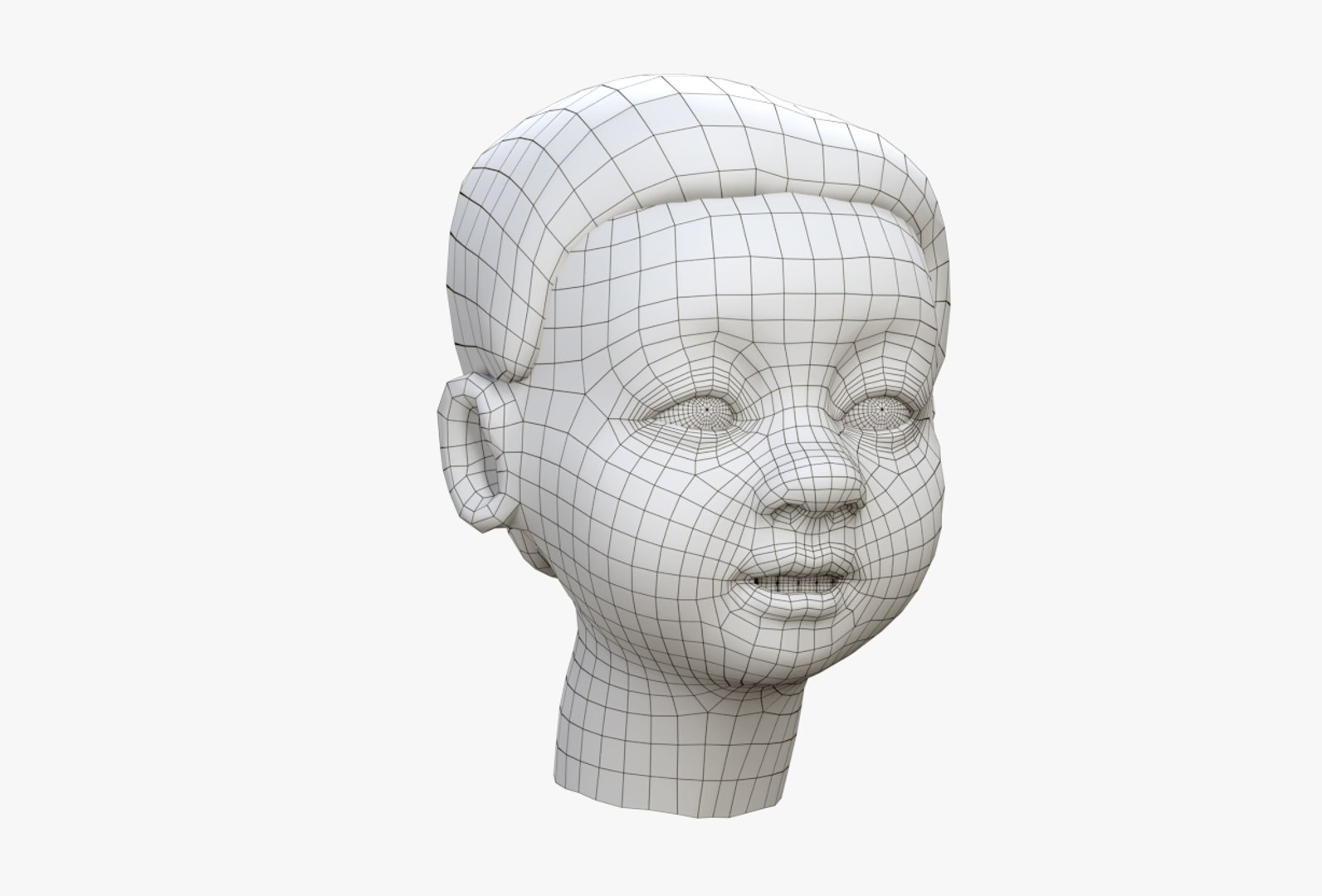 3D Kid Head - TurboSquid 1378462
