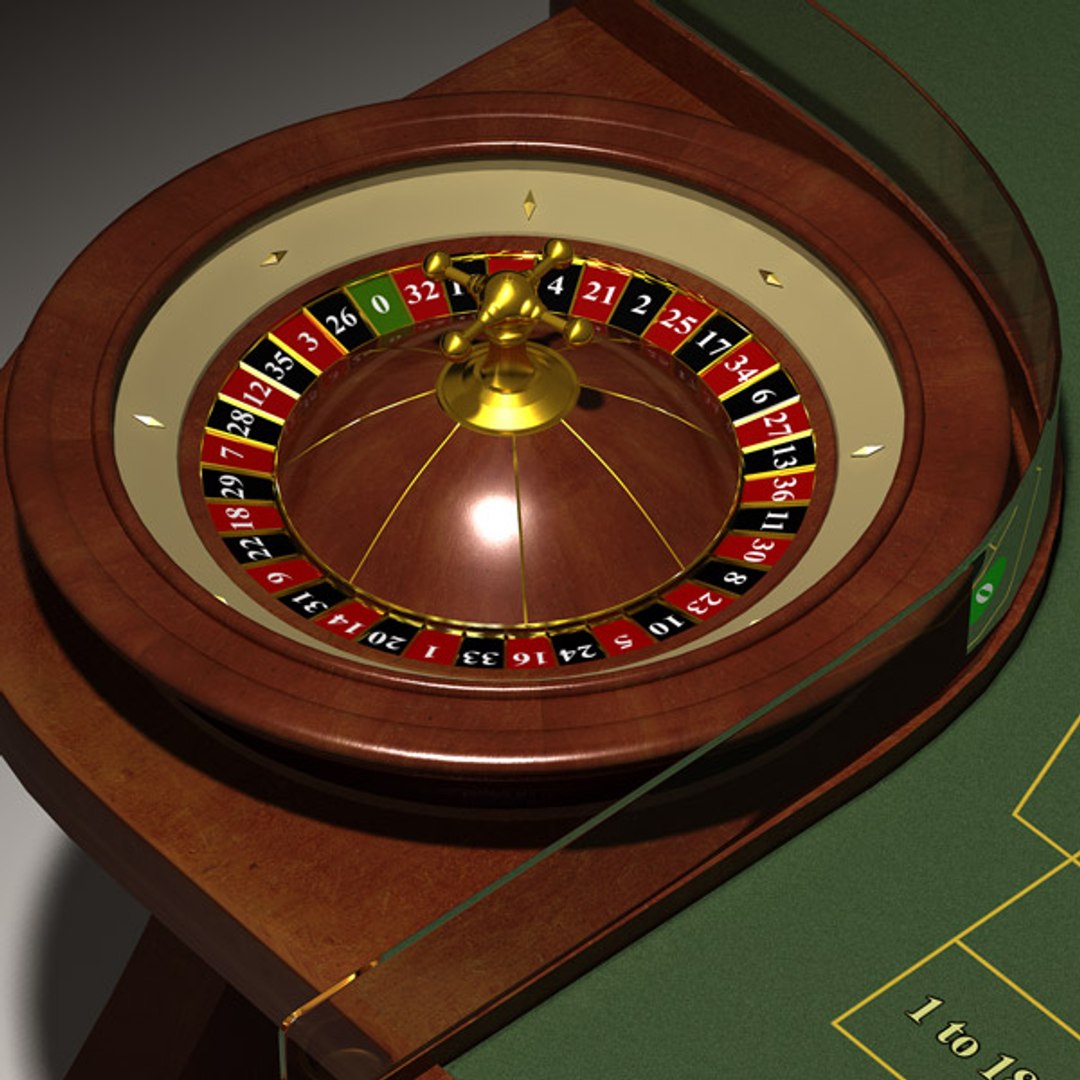European Roulette Wheel Table 3d Max