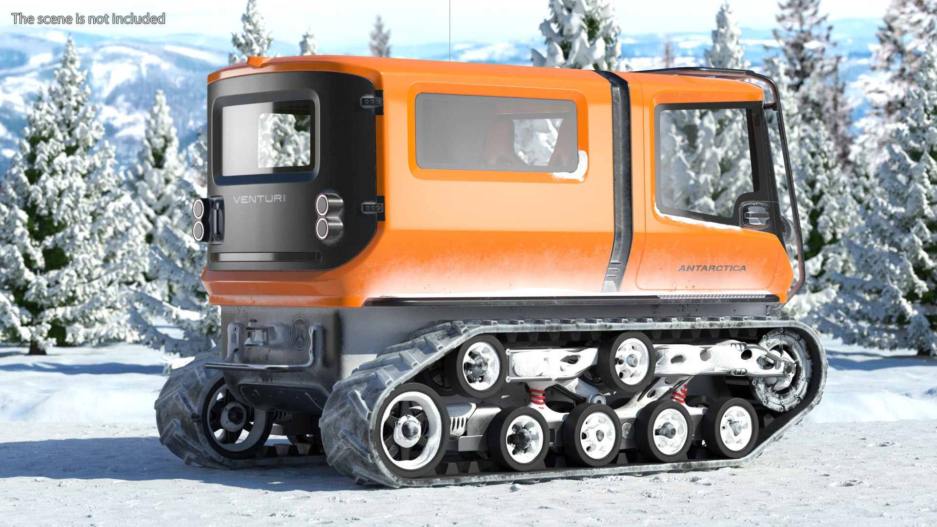 3D Snowy Venturi Polar Vehicle Simple Interior Model - TurboSquid 2133765