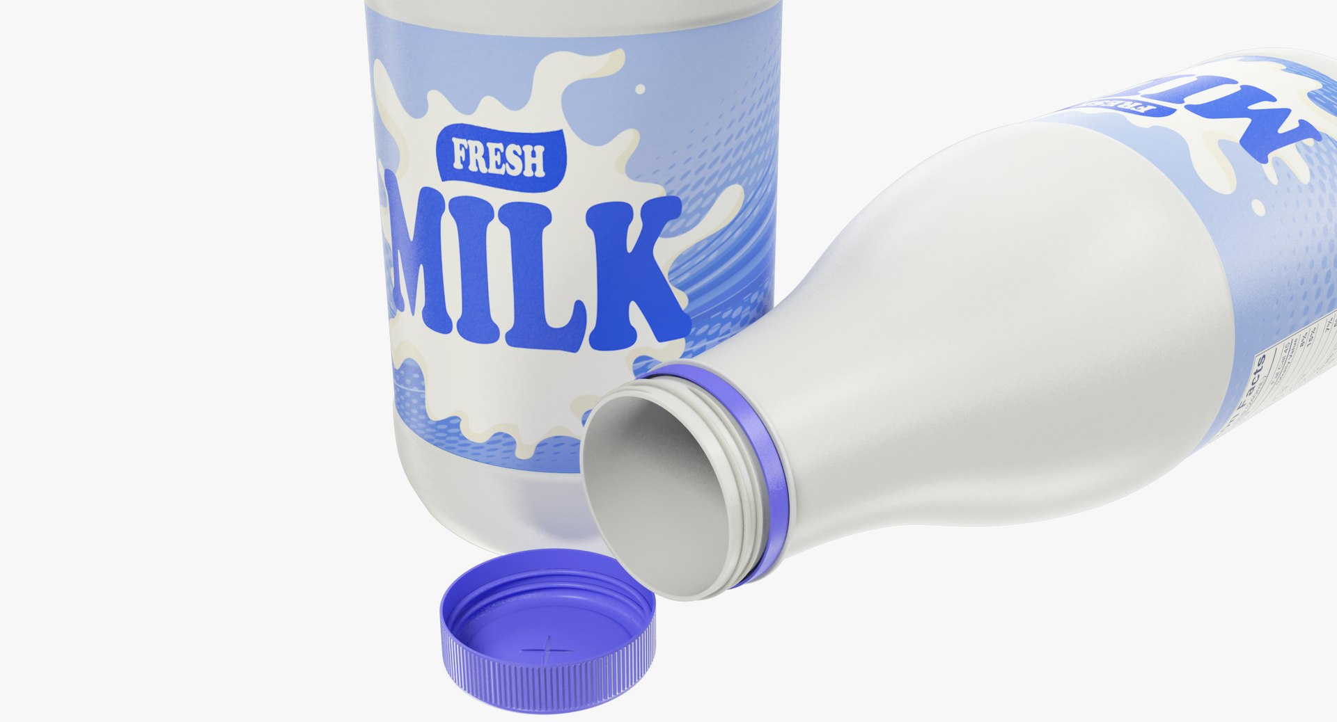 Milk Bottle Model - TurboSquid 1394807