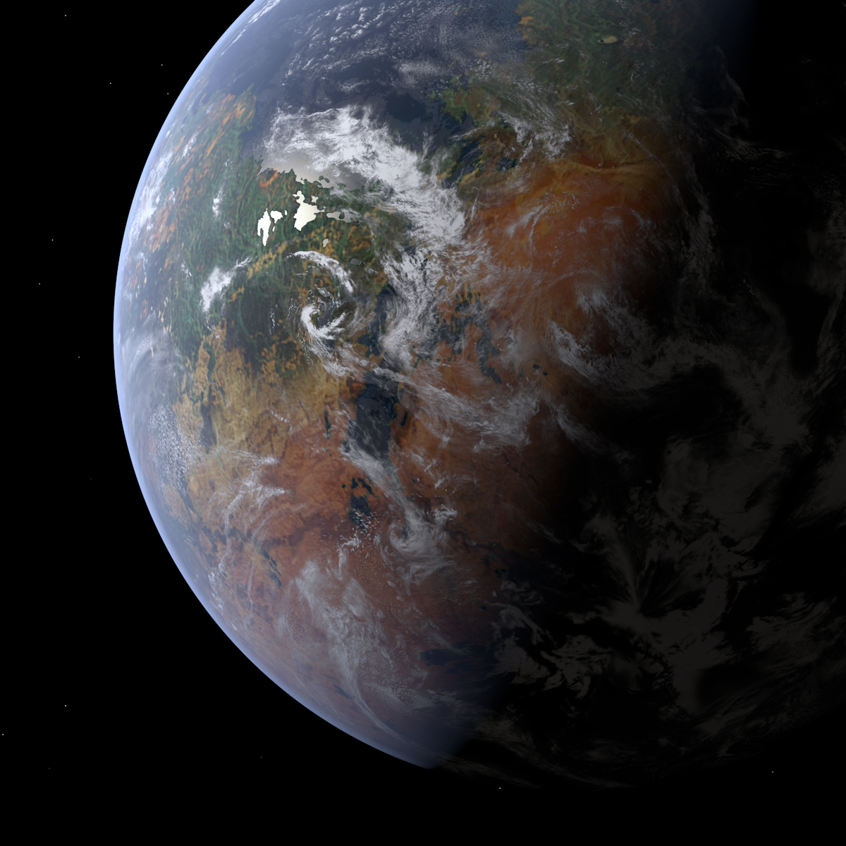 Fictional Alien Earth-like Planet 2 12k 3D - TurboSquid 1856065