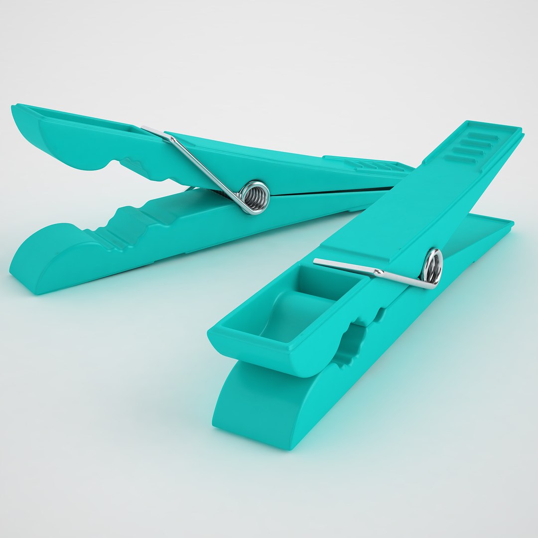3D Plastic Clothespin Clothes Model - TurboSquid 1365573