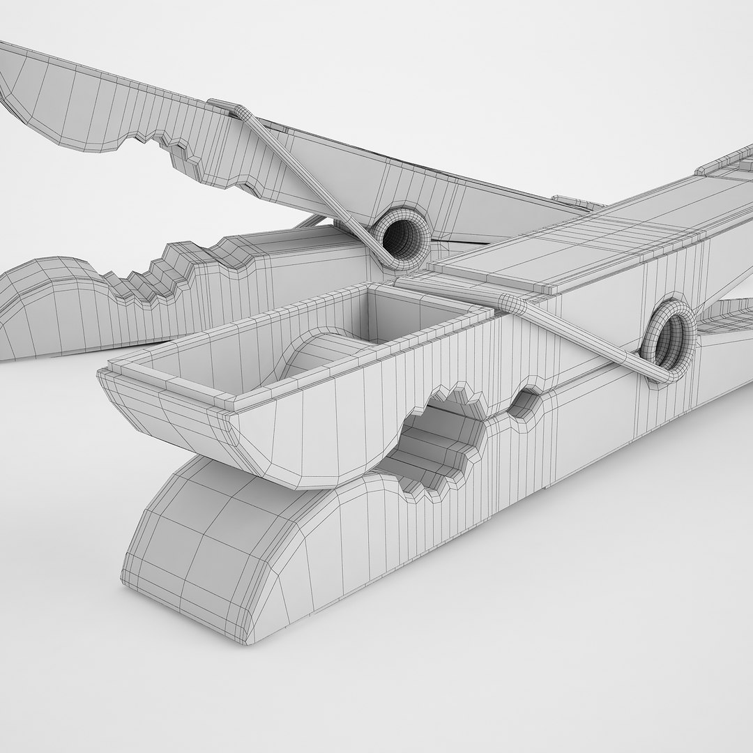 3D Plastic Clothespin Clothes Model - TurboSquid 1365573