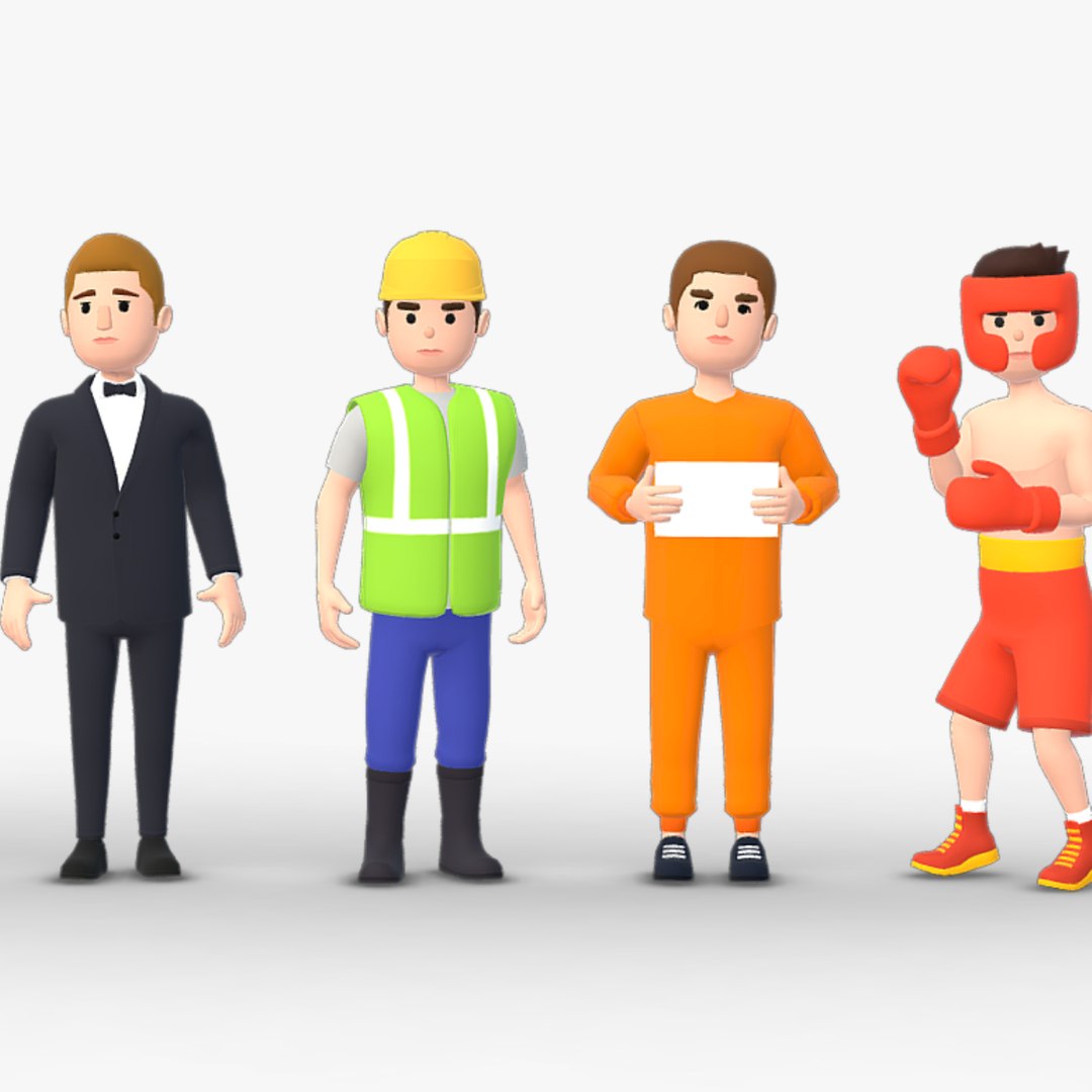 3D Model HYPER CASUAL CHARACTERS VOL 6 - TurboSquid 2139629