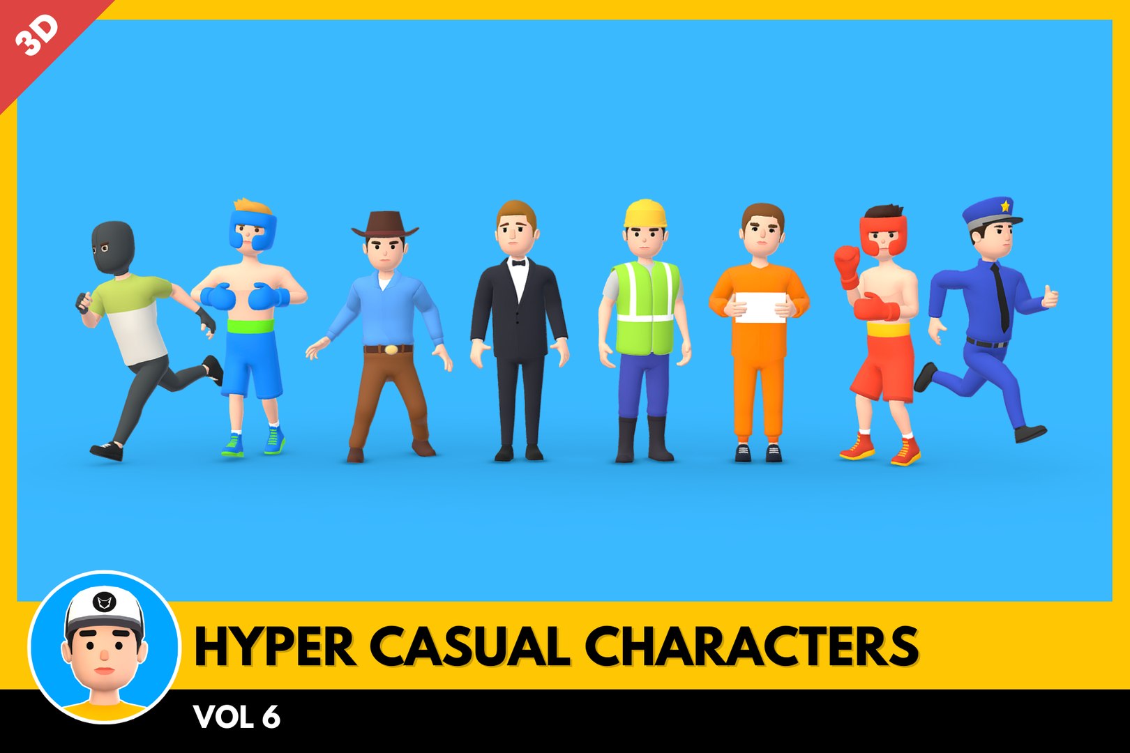 3D Model HYPER CASUAL CHARACTERS VOL 6 - TurboSquid 2139629