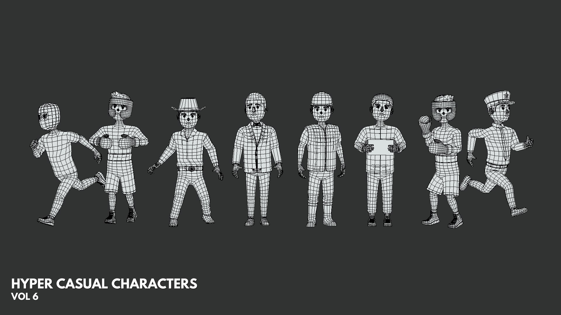 3D Model HYPER CASUAL CHARACTERS VOL 6 - TurboSquid 2139629