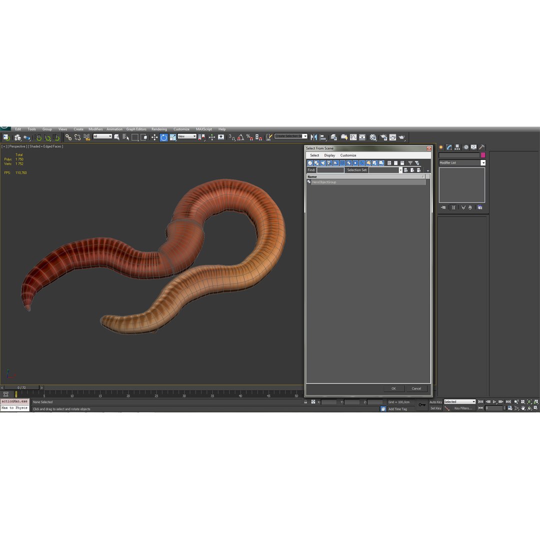 3d Earth Worm Pose 3