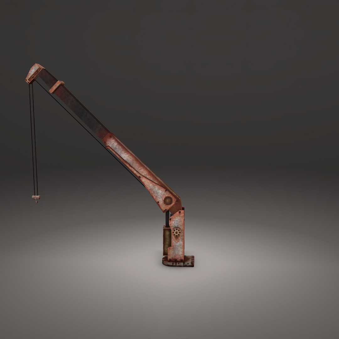 Real-time Deck Crane 3d Model