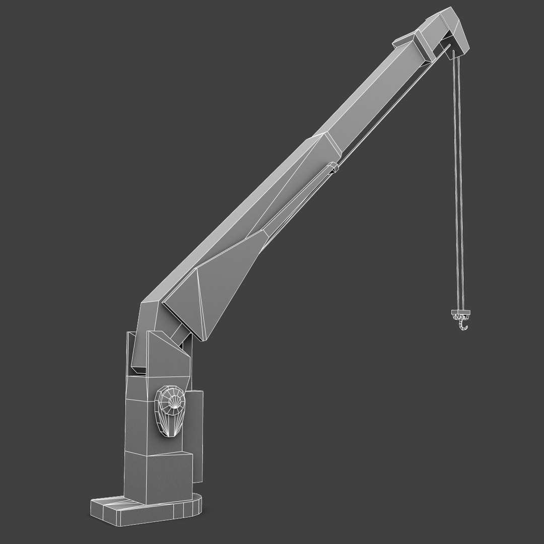 Real-time Deck Crane 3d Model