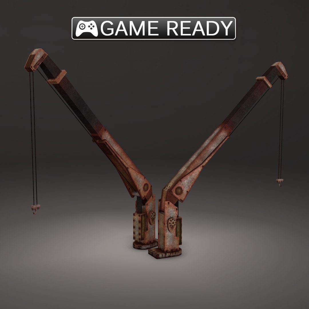 Real-time Deck Crane 3d Model