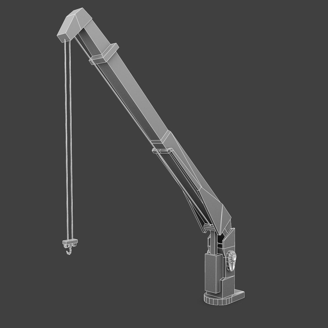 Real-time Deck Crane 3d Model