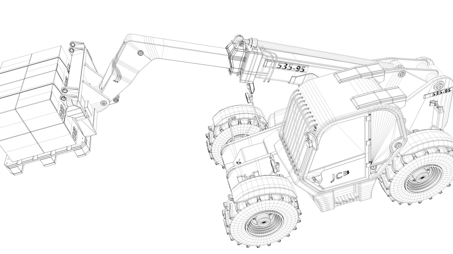 Telescopic Handler Forklift JCB 3D - TurboSquid 2148318