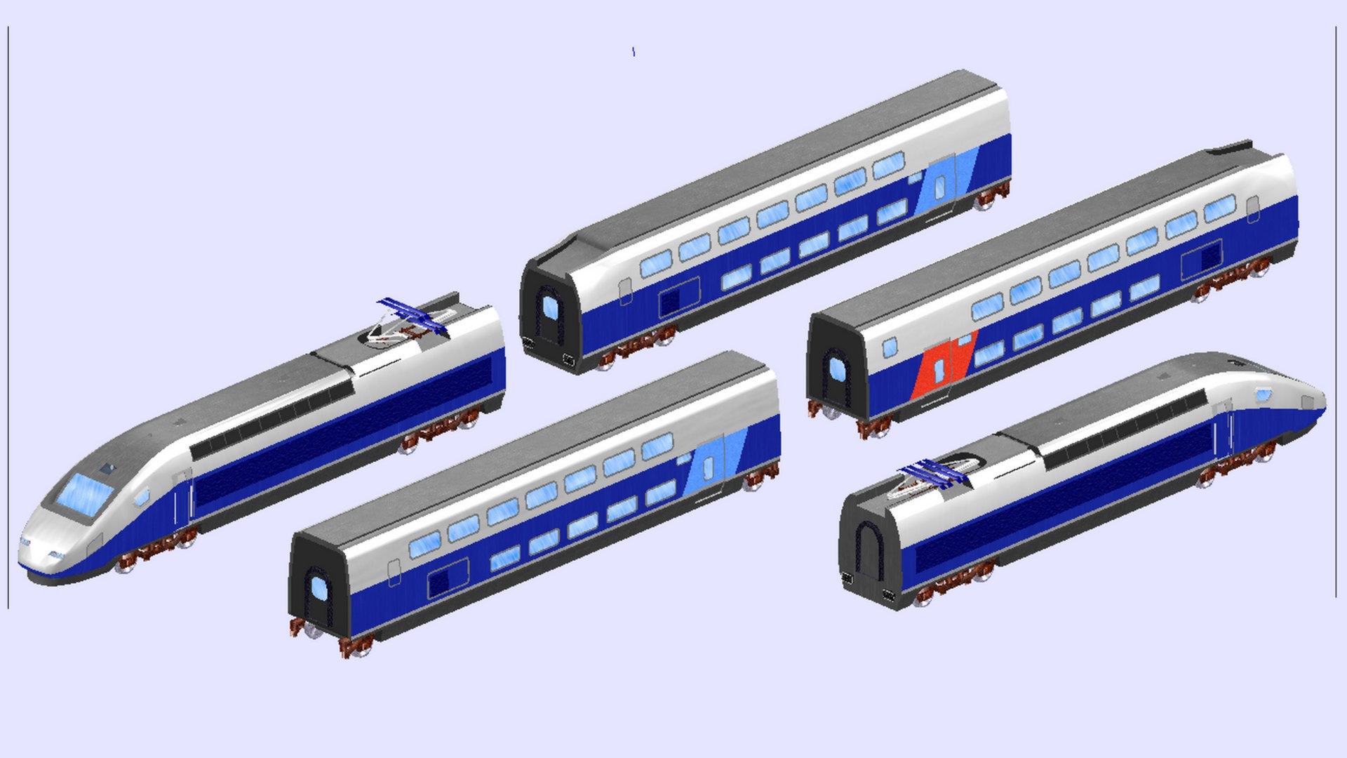 Euroduplex Tgv Passenger Train Low Poly 3D Model - TurboSquid 1747089