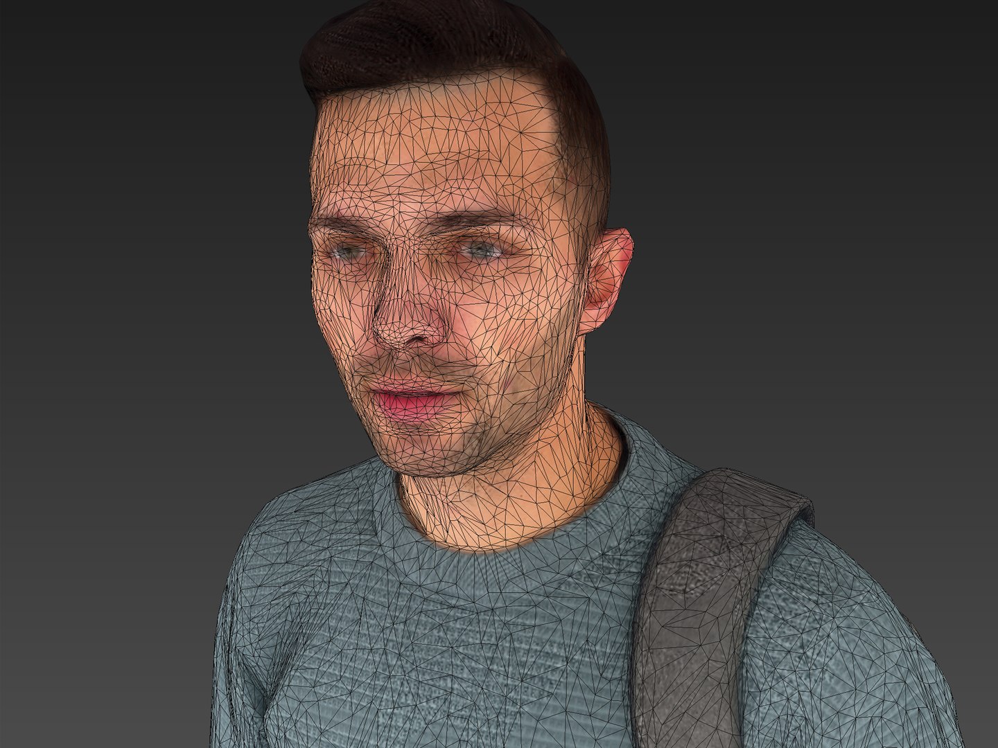 3D Handsome Guy in a Blue Sweater model - TurboSquid 1836261