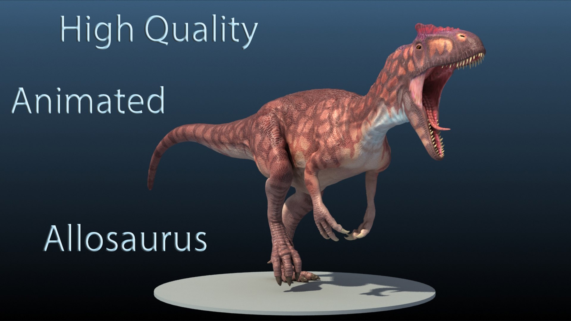 3d High-quality Allosaurus Model