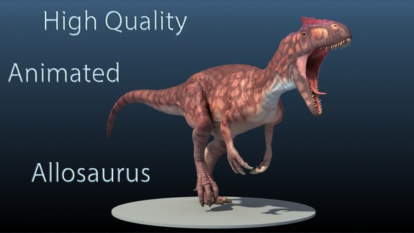 3d high-quality allosaurus model