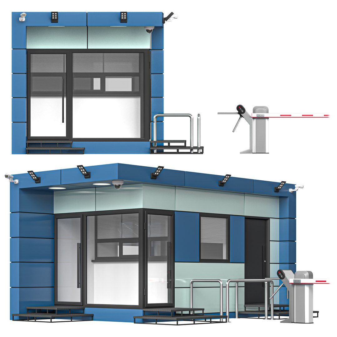 The model features a security room L02 Premium 3D model - TurboSquid ...
