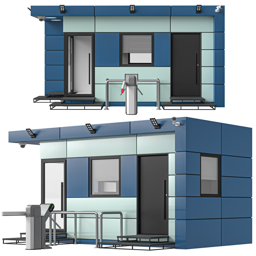 The model features a security room L02 Premium 3D model - TurboSquid ...