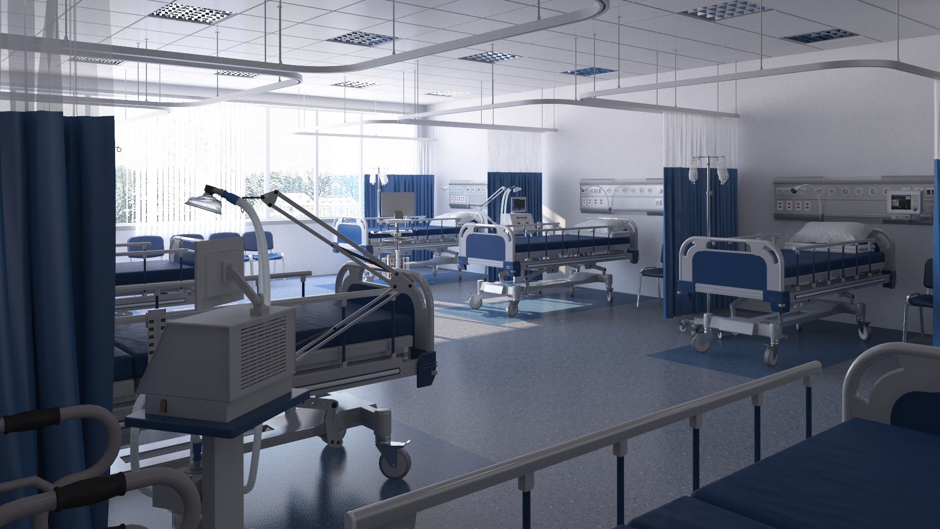 Hospital Patient Ward Room 11 Model - TurboSquid 2012648