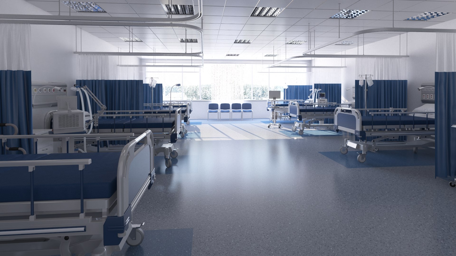 Hospital Patient Ward Room 11 Model - TurboSquid 2012648