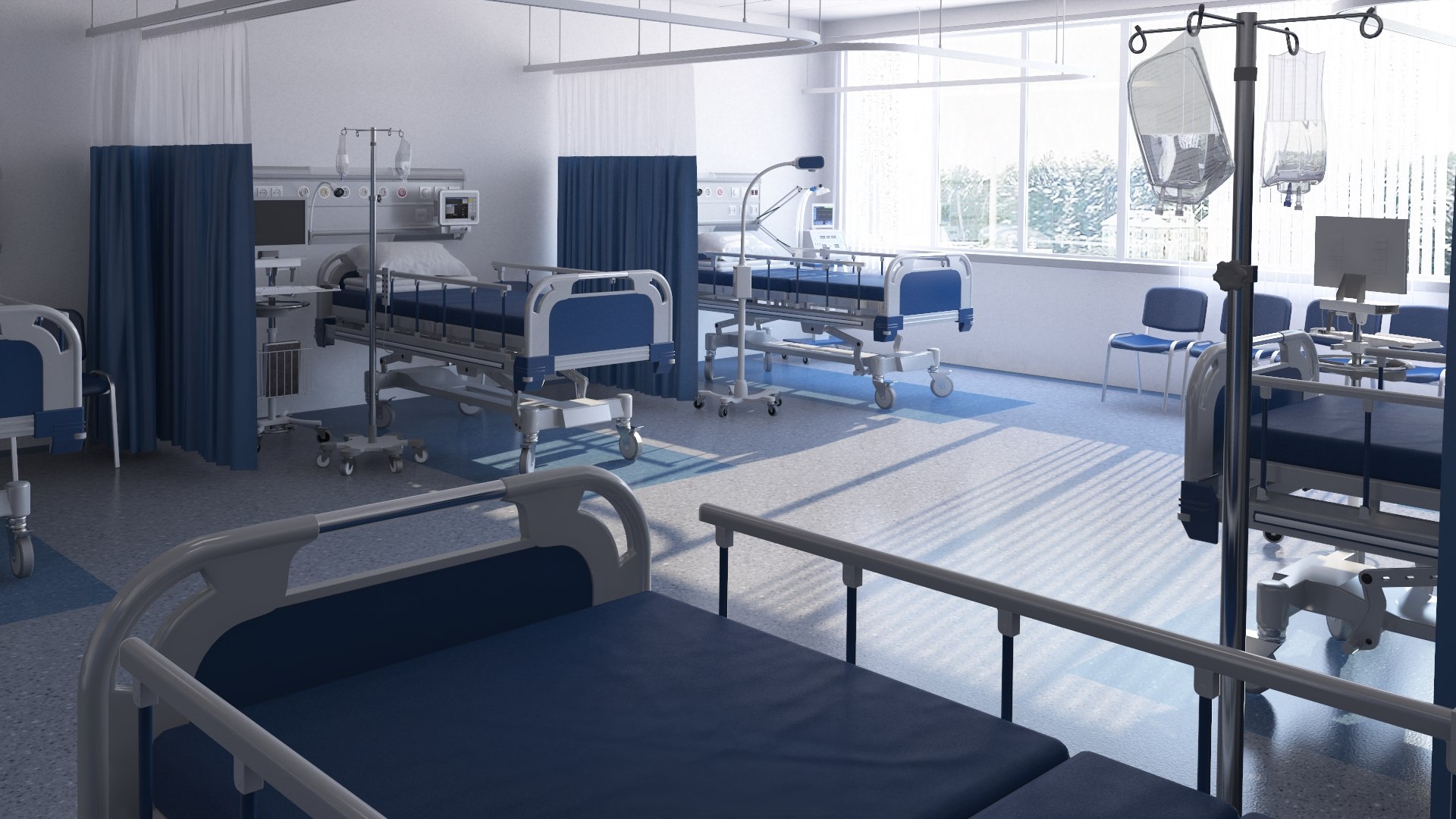 Hospital Patient Ward Room 11 Model - TurboSquid 2012648