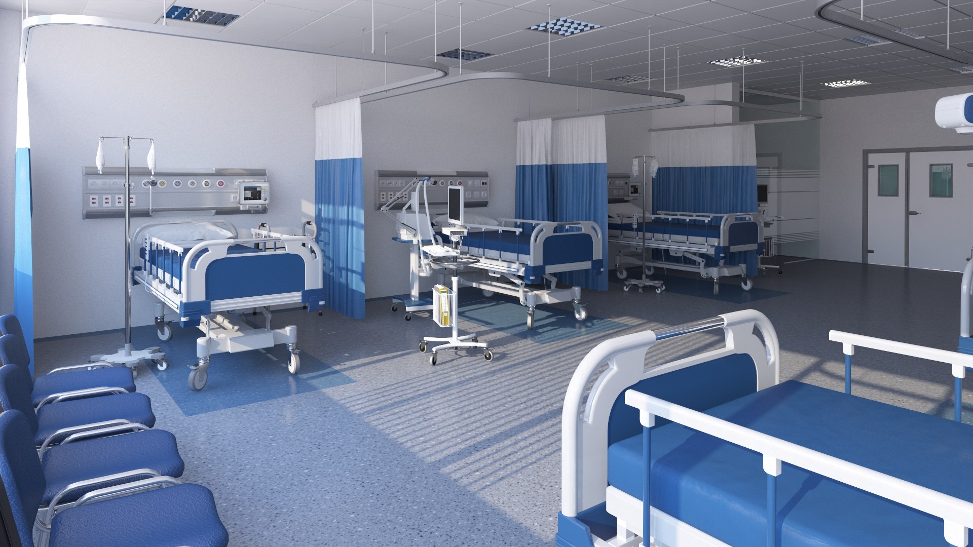 Hospital Patient Ward Room 11 Model - TurboSquid 2012648