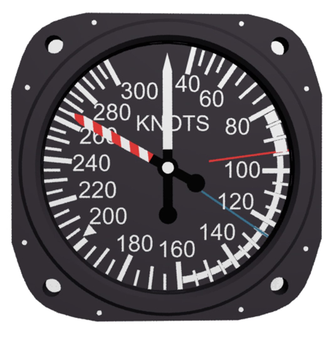 3d Aircraft Flight Instruments Boxed