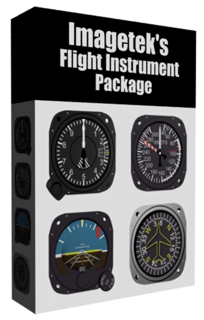 3d Aircraft Flight Instruments Boxed