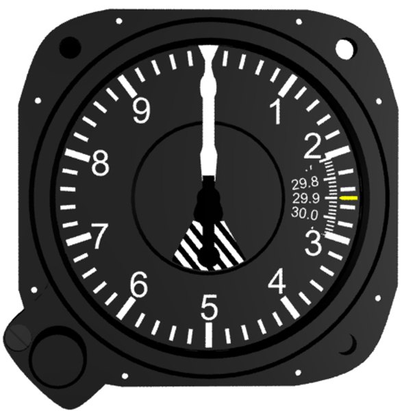 3d aircraft flight instruments boxed