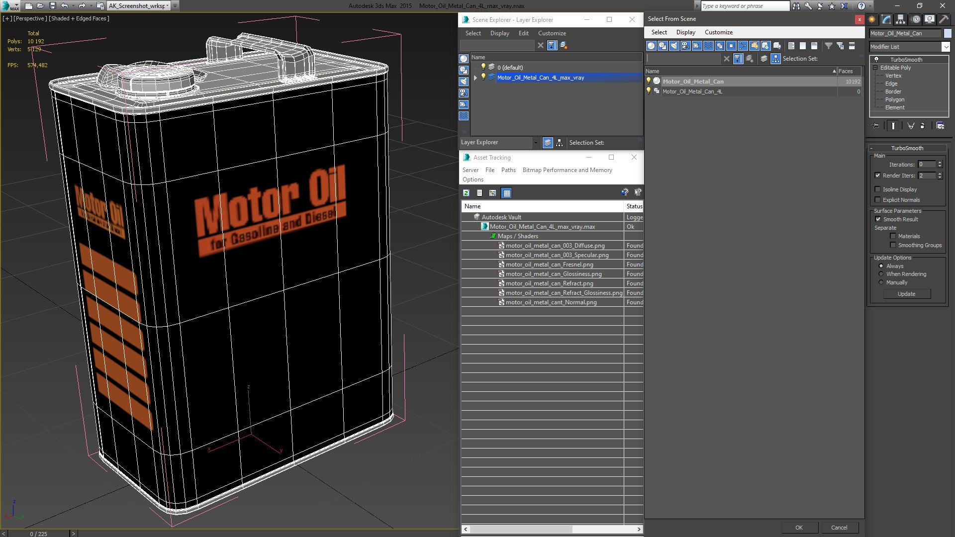 Motor Oil Metal Can 4L1 3D Model - TurboSquid 1945477