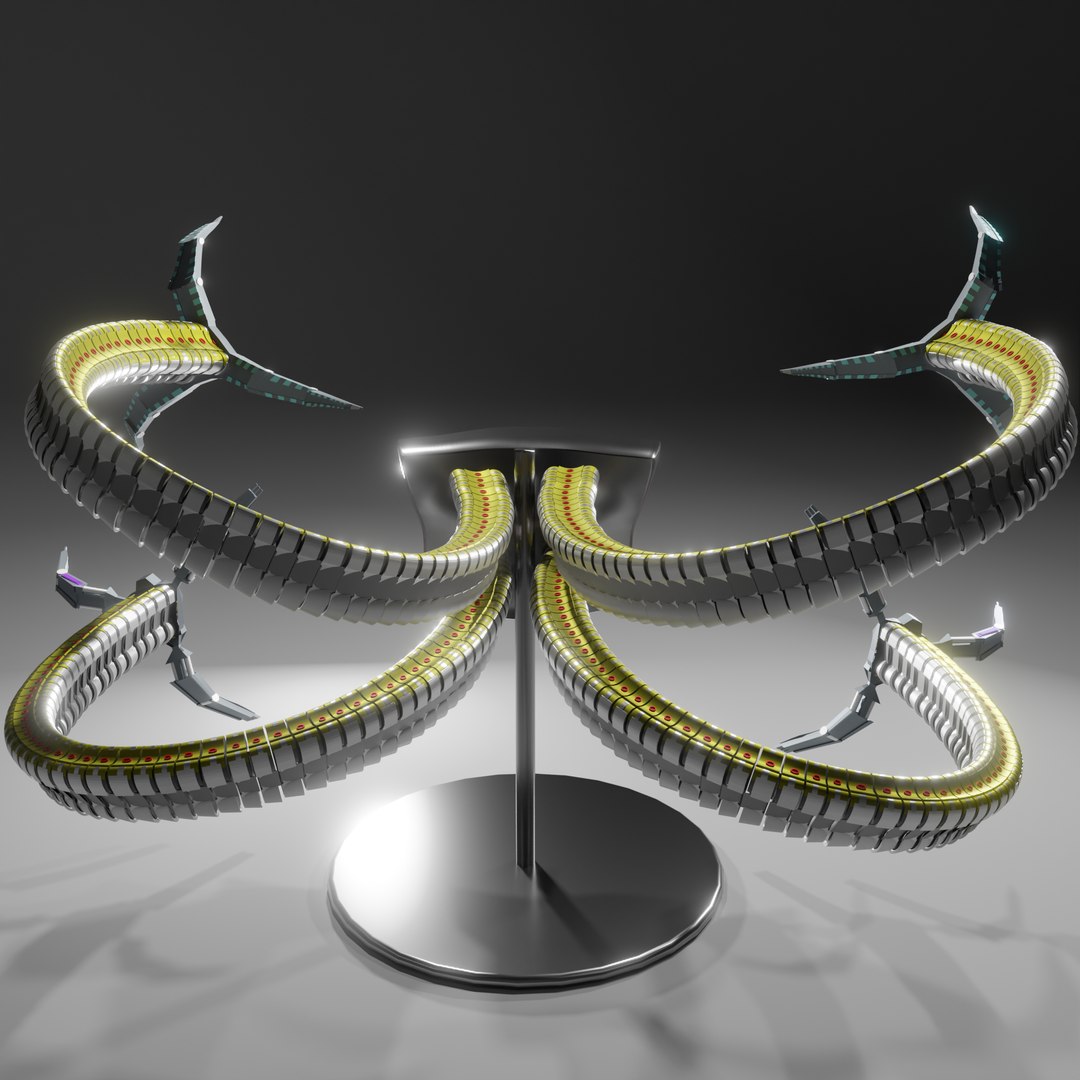 Doctor Octopus Spider-Man 2 Inspired Mechanical Arms 3D Model ...
