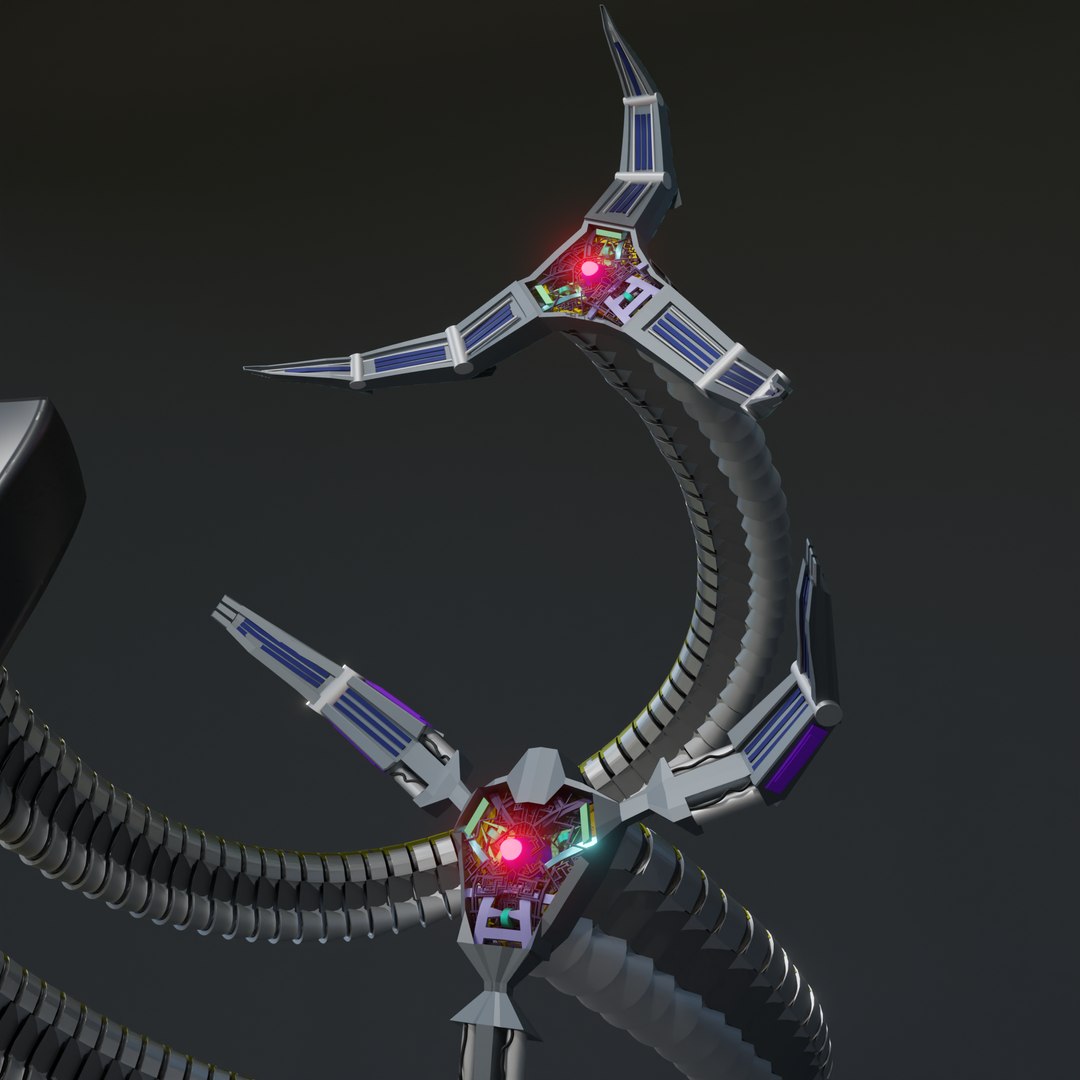 Doctor Octopus Spider-Man 2 Inspired Mechanical Arms 3D Model ...