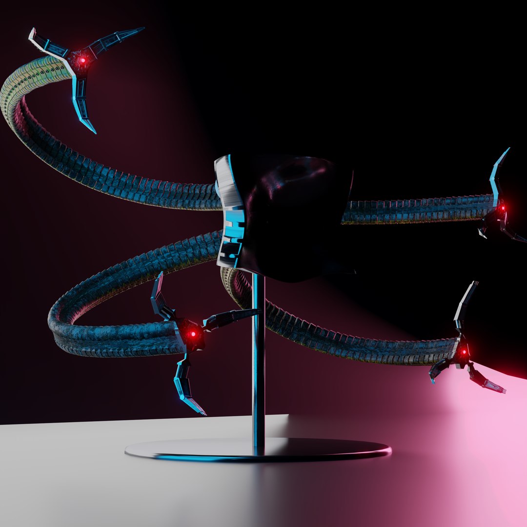 Doctor Octopus Spider-Man 2 Inspired Mechanical Arms 3D Model ...