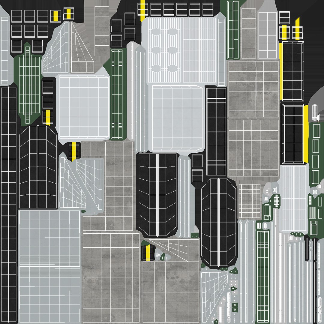 3D Retractable Truck Dock Shelter With Rolling Door Rigged Model ...