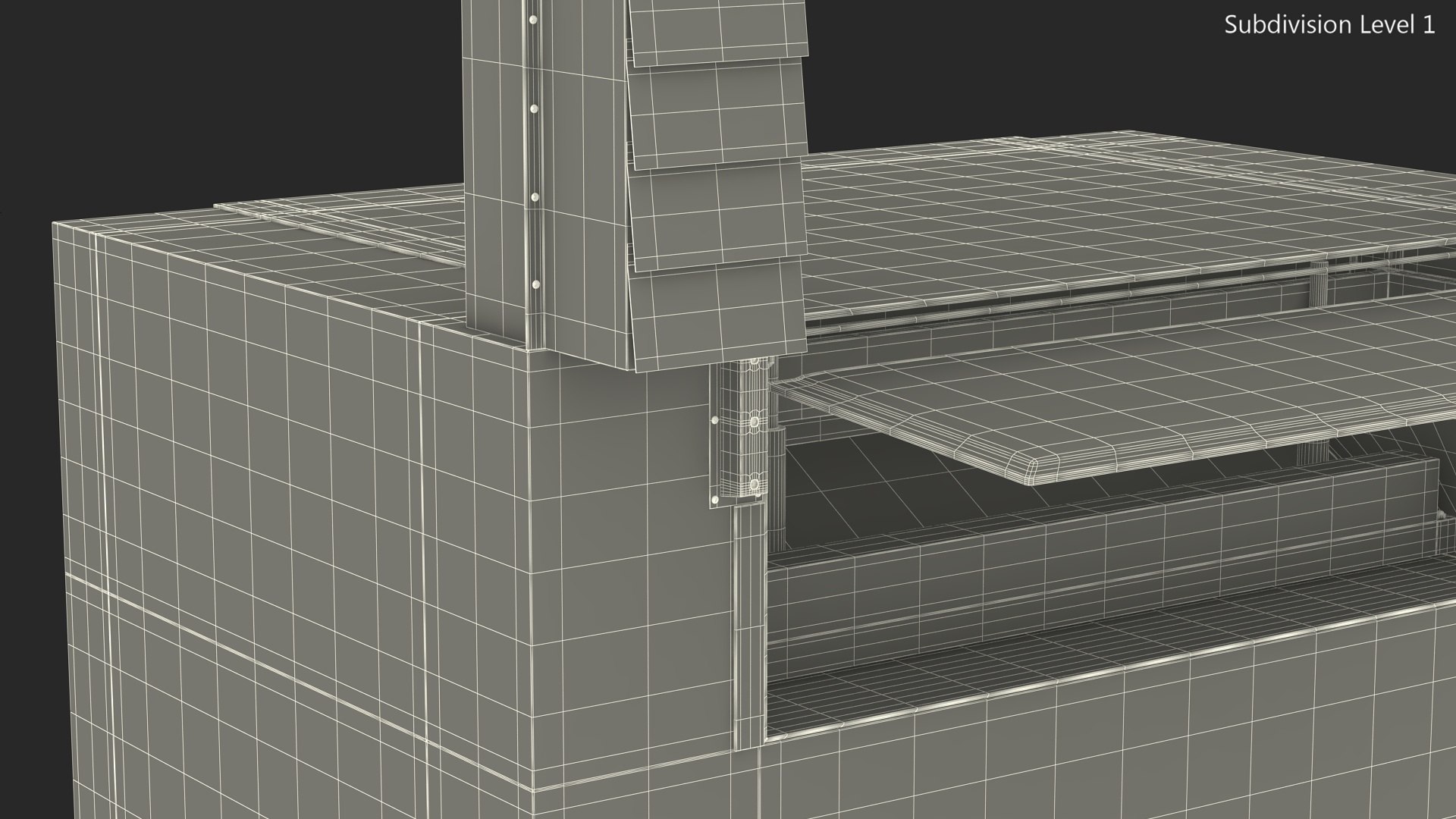 3D Retractable Truck Dock Shelter With Rolling Door Rigged Model ...