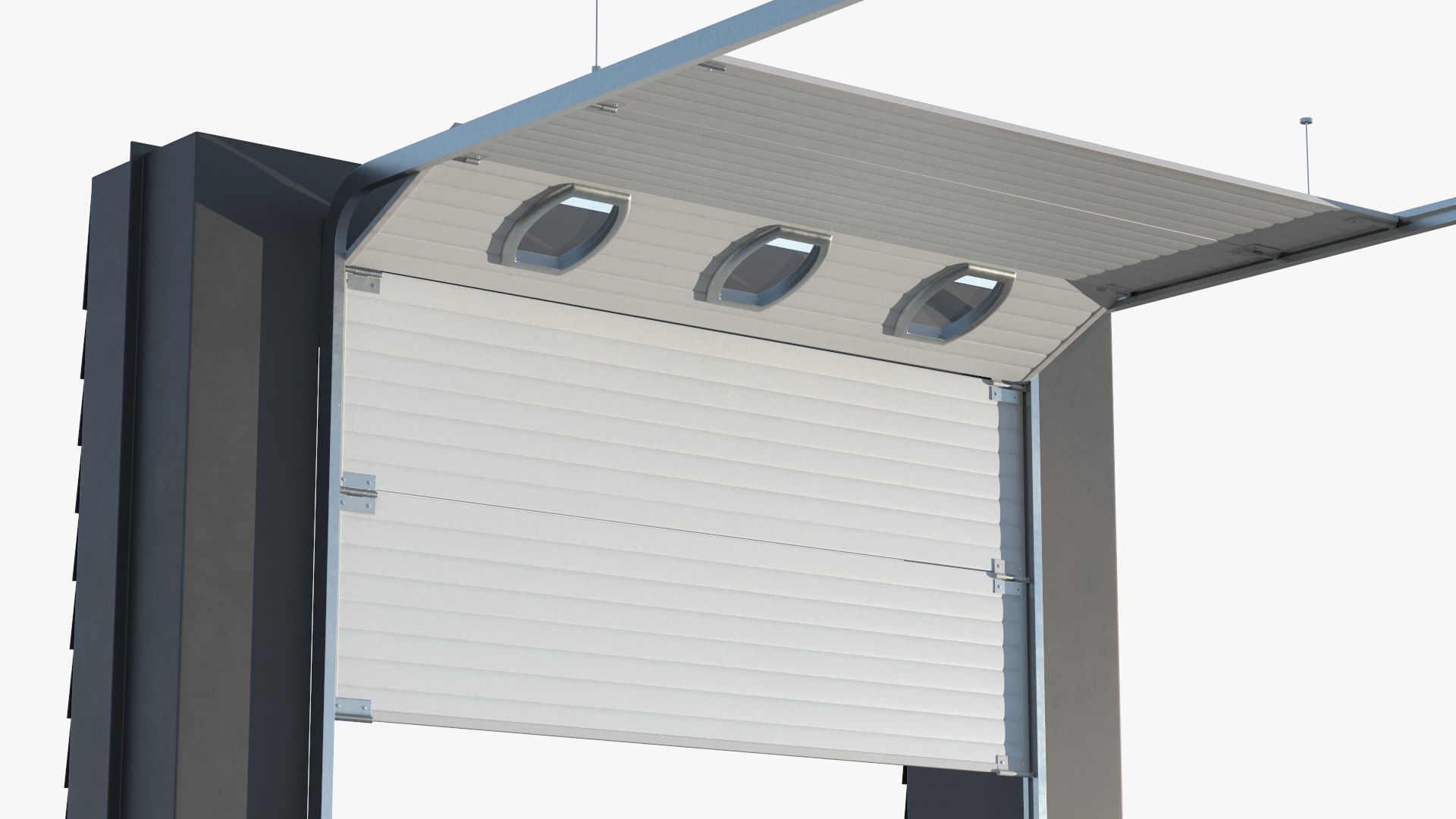 3D Retractable Truck Dock Shelter With Rolling Door Rigged Model ...