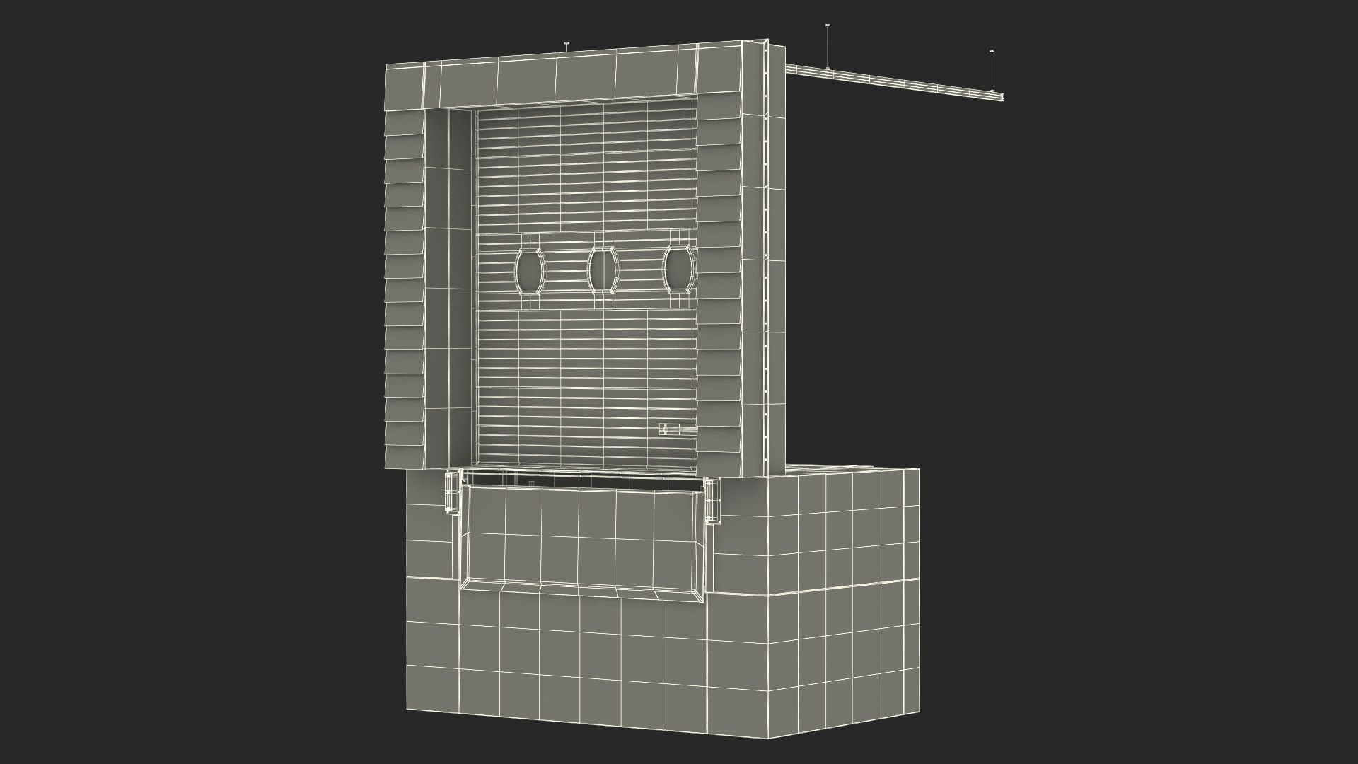 3D Retractable Truck Dock Shelter With Rolling Door Rigged Model ...