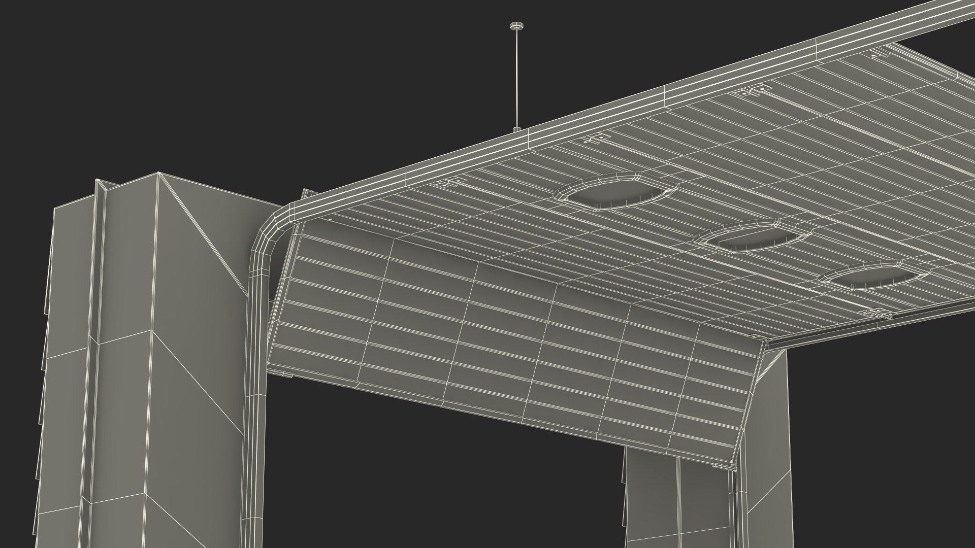 3D Retractable Truck Dock Shelter With Rolling Door Rigged Model ...