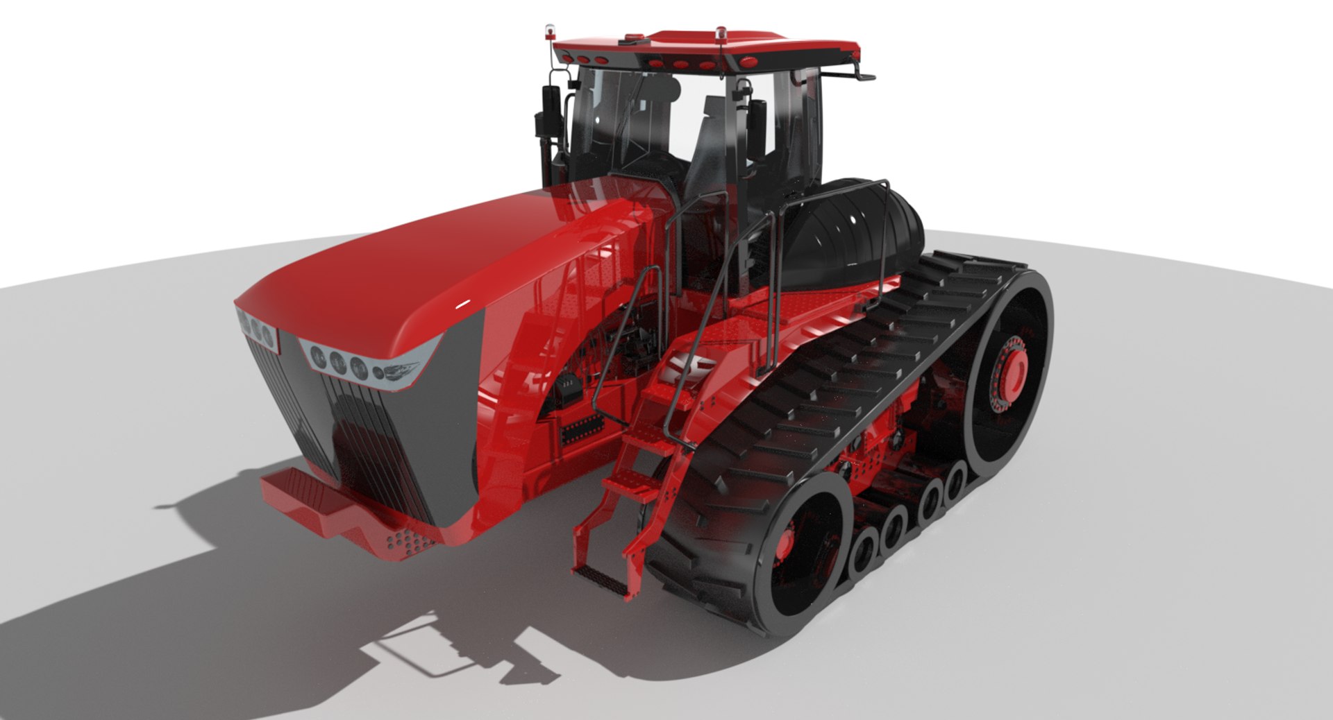 3d model scraper agriculture tractor