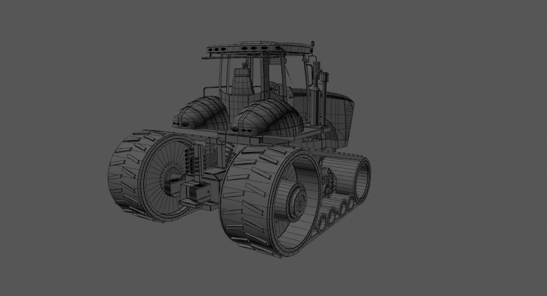 3d model scraper agriculture tractor