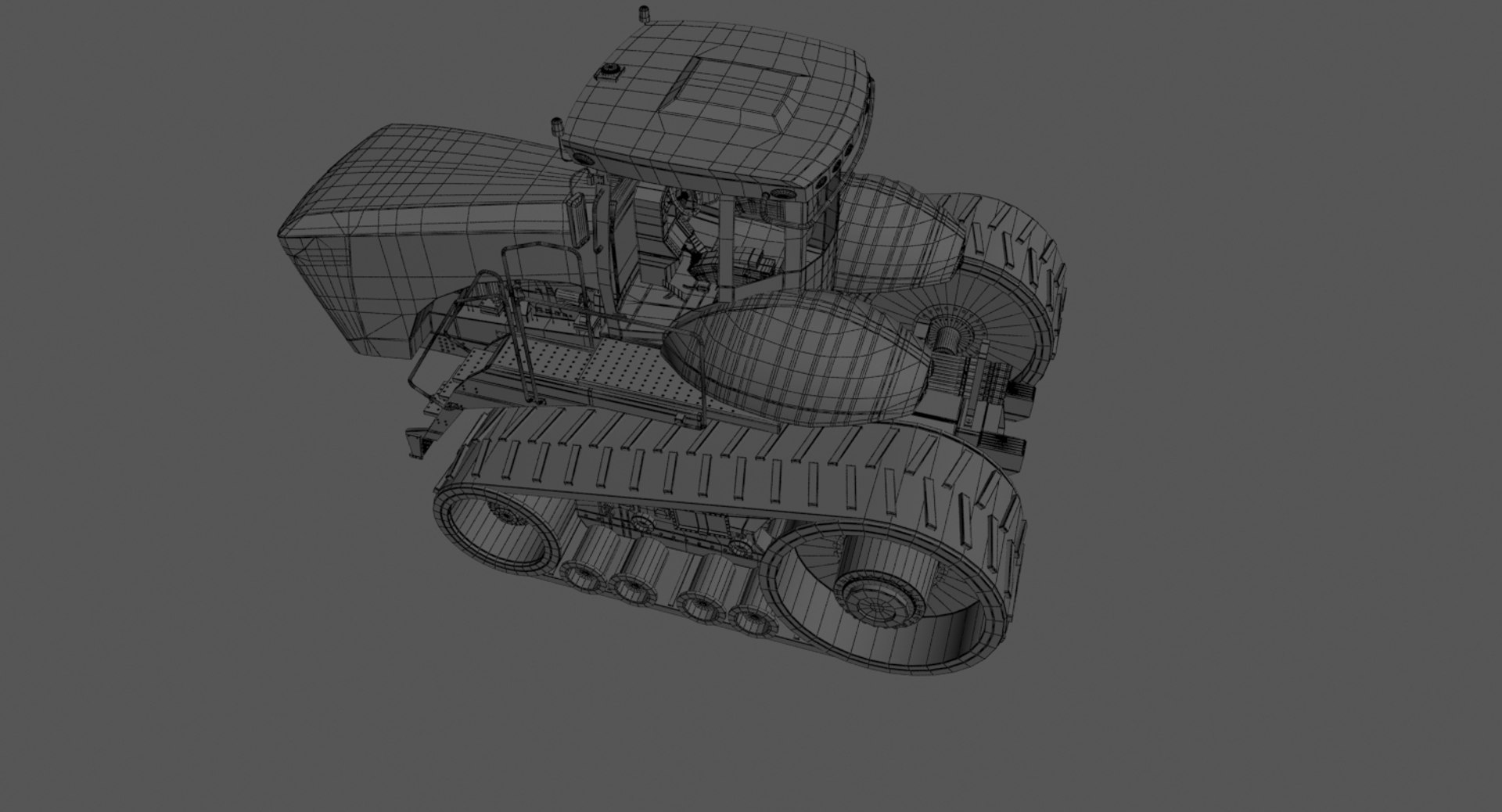 3d model scraper agriculture tractor